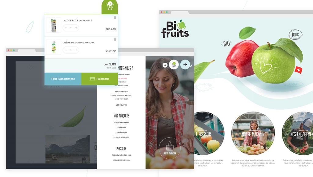 Biofruits Site internet À la Une,Sites web,E-shop,rotator